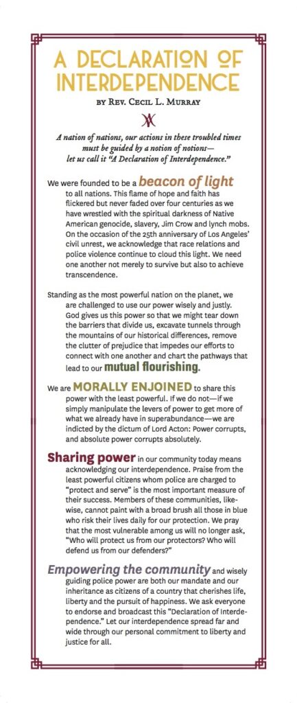 A Declaration of Interdependence | Center for Religion and Civic Culture